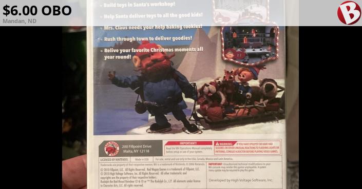 Rudolph, the rednosed reindeer game for Wii | Mandan, ND